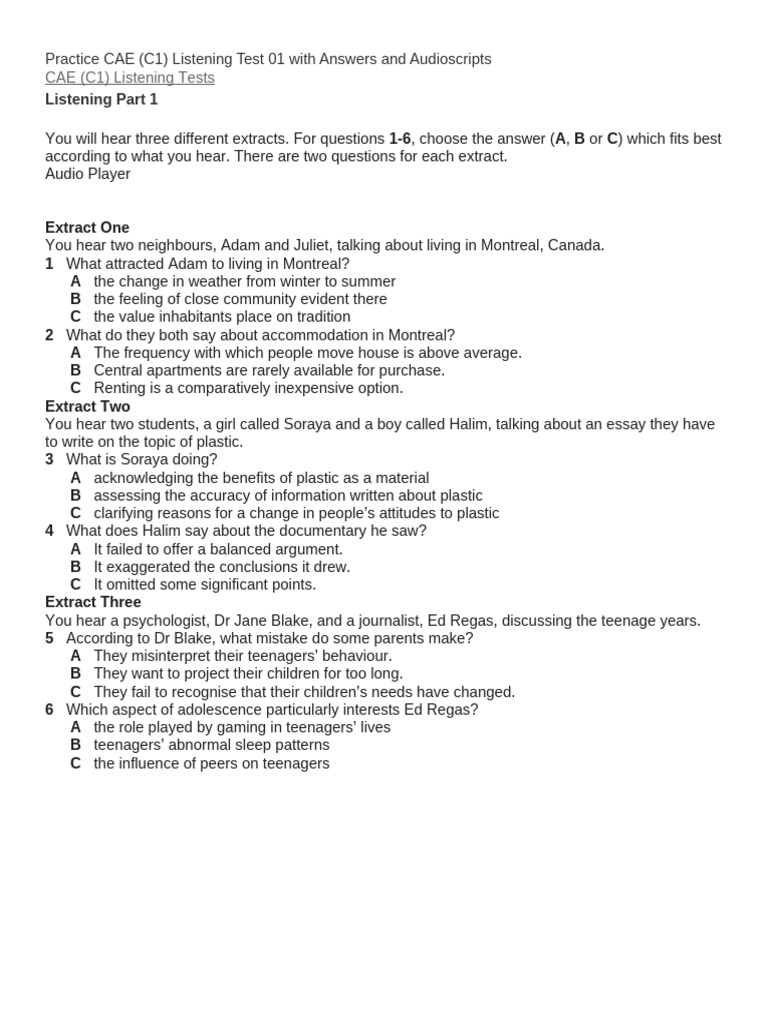 Practice CAE C1 | PDF