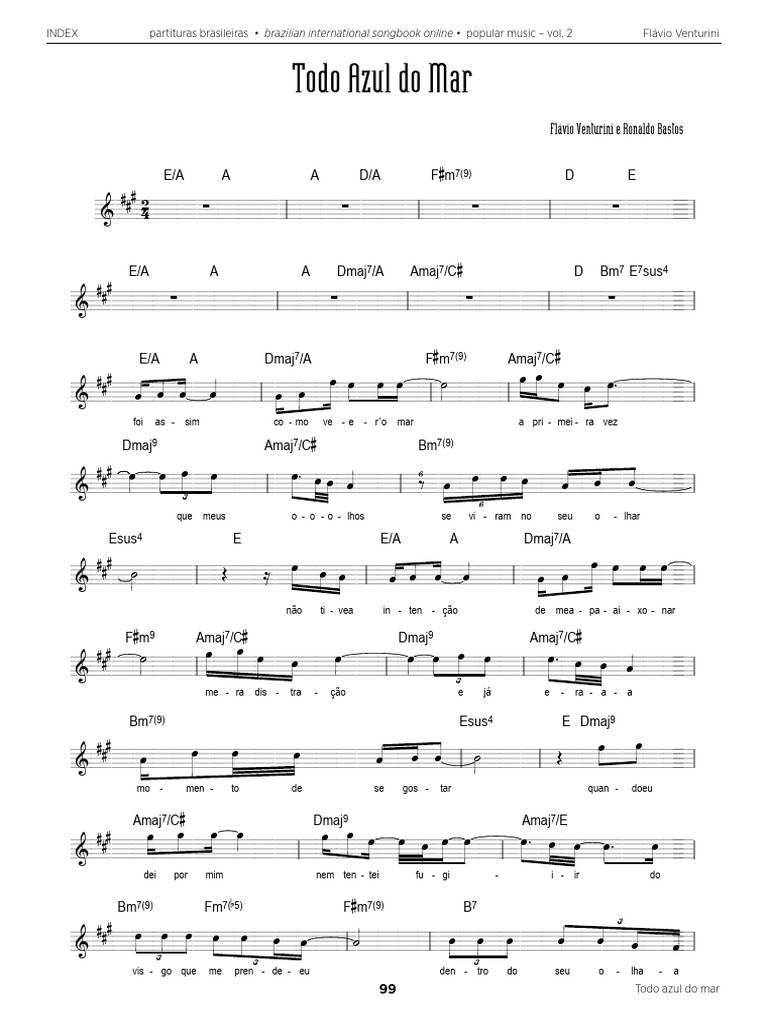 Flavio Venturini - Todo Azul Do Mar | PDF