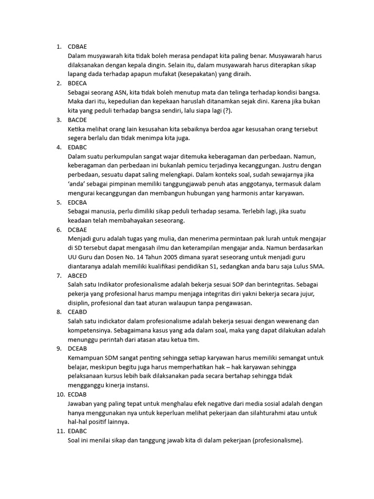 Pembahasan TO TKP | PDF