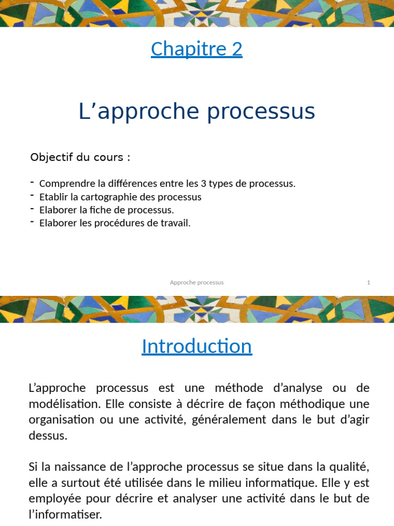 Approche Processus - Chapitre 02 - Copie | PDF