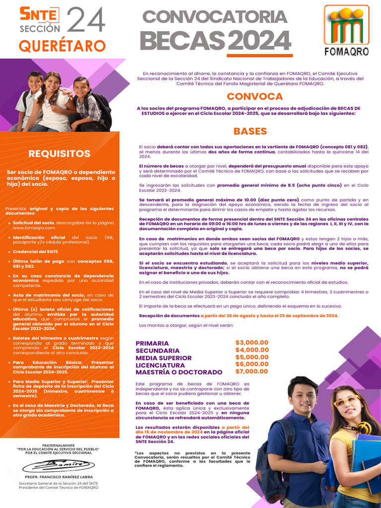 Convocatoria de Becas 2024 | PDF