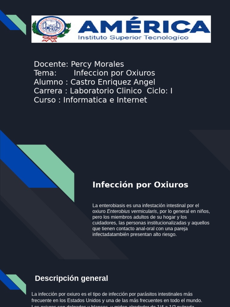 Infeccion Por Oxiuros | PDF