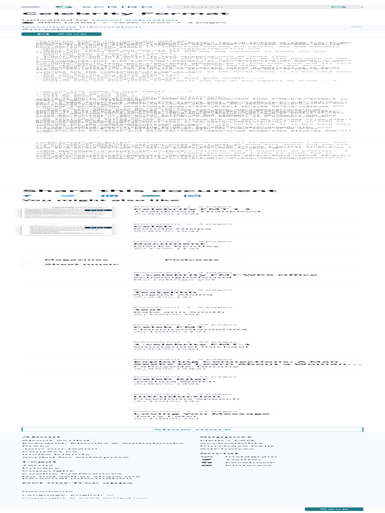 Celebrity Format PDF | PDF