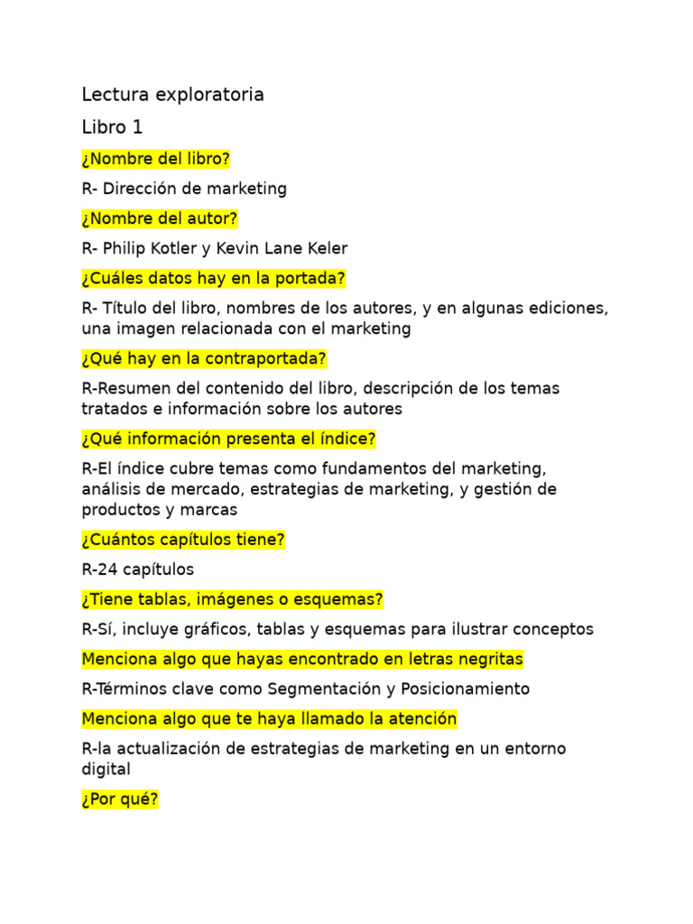 Lectura Exploratoria | PDF