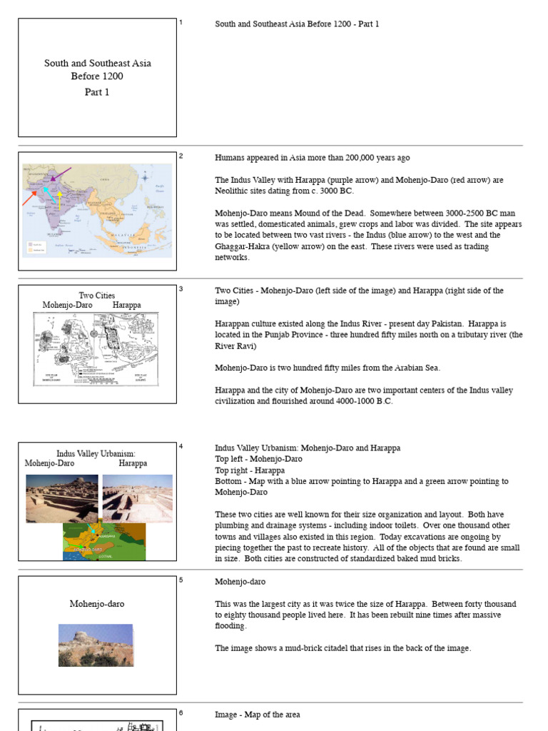 9_Indus_Valley_South_&_Southeast_Asia_Before_1200_Notes | PDF