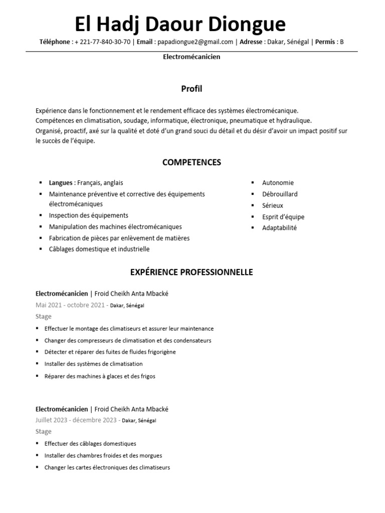 cv-canadien-simple (1) | PDF