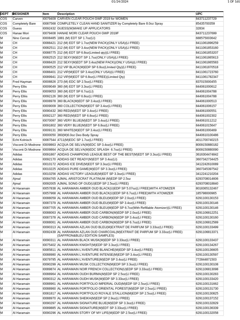 Price List 01 24 2024 | PDF