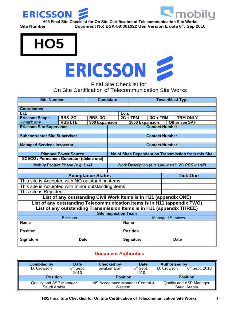 H11 New HO5 Revision 2012 | PDF