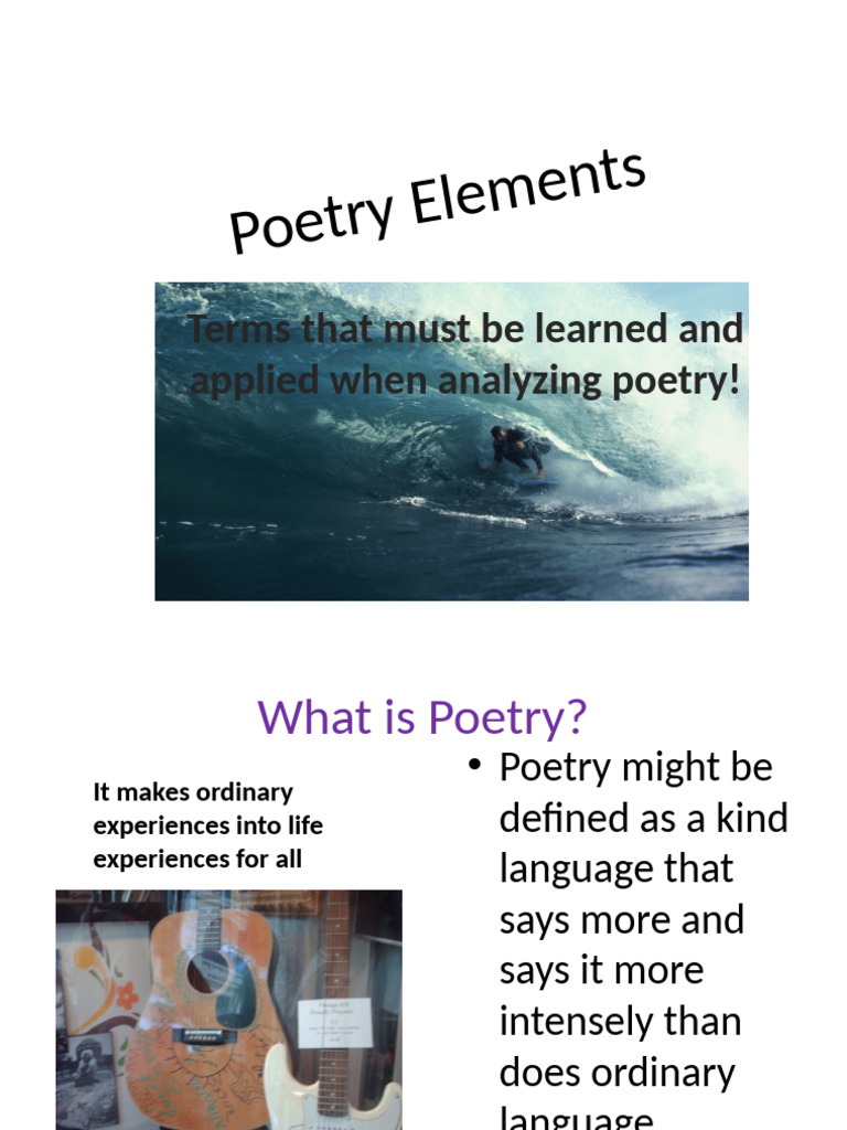 Poetry Elements Powerpoint 2011 | PDF