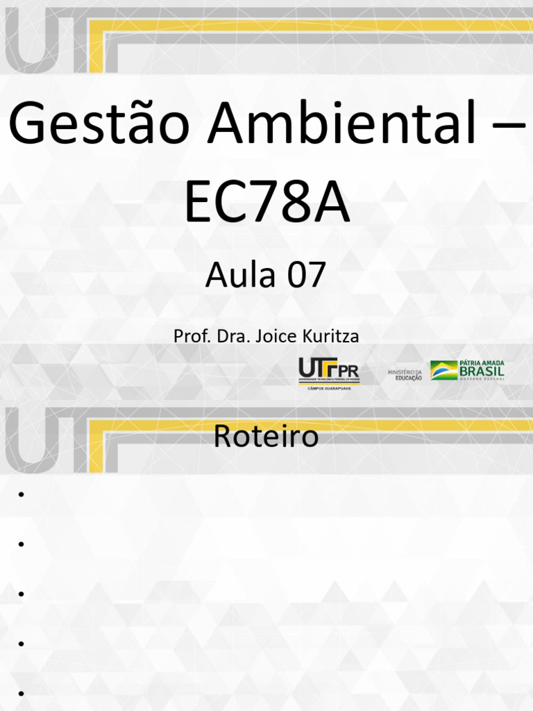 EC78A - Aula 07 - P+L e SGA | PDF