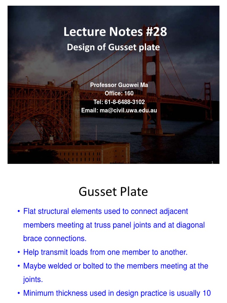 Gusset Plate Design | PDF | Truss | Buckling