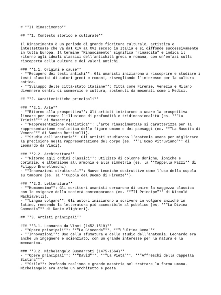 Il Rinascimento | PDF