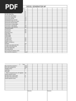 Weekly Generator Test Log Sheet | PDF | Electric Generator | Switch