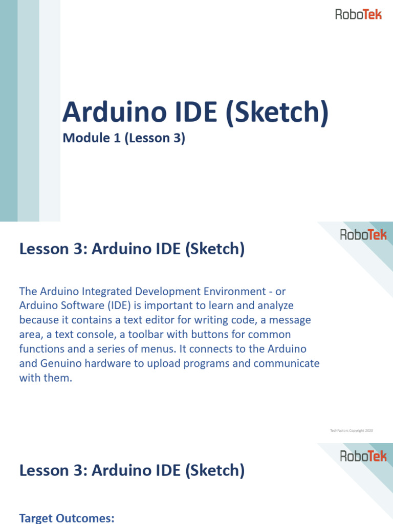 Arduino IDE Sketch | PDF