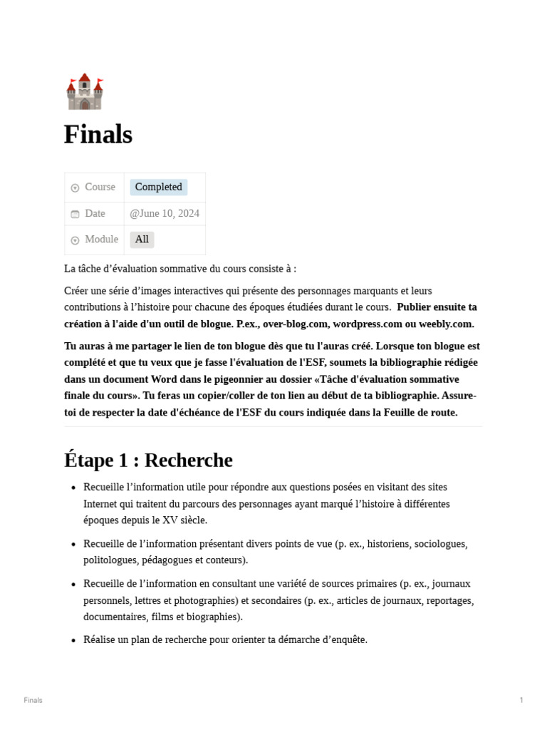 Finals Histoire | PDF