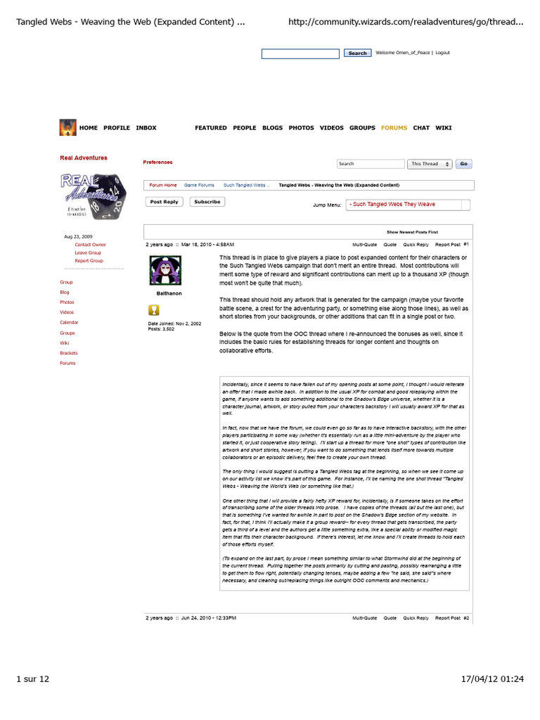 Tangled Webs - Weaving The Web (Expanded Content) Such Tangled Webs They Weave Real Adventures ...