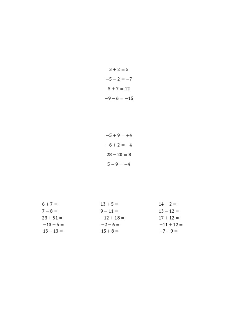 Ejercicios Sin Resolver | PDF | Sustracción | Aritmética