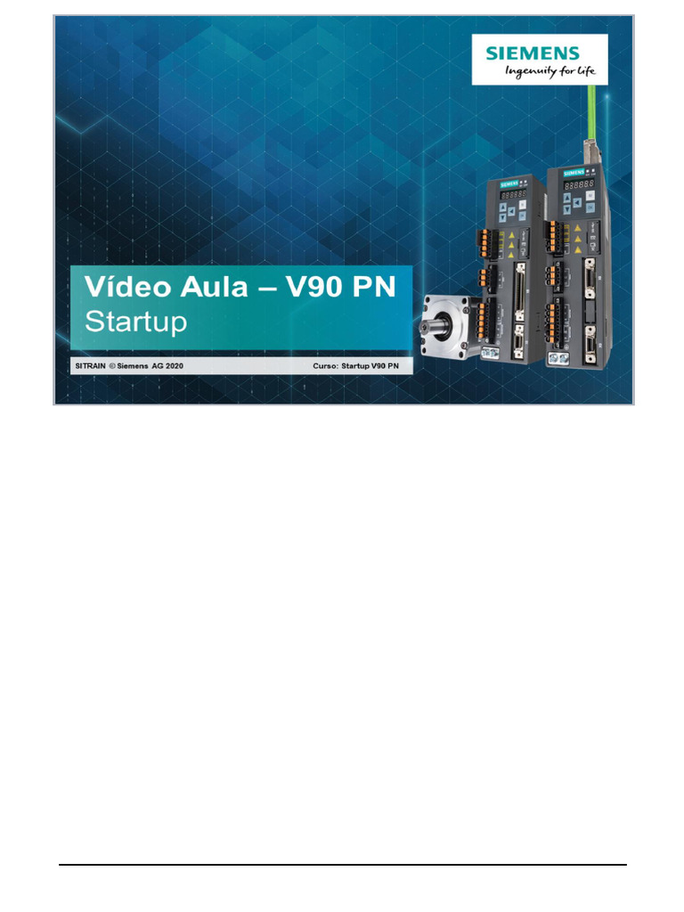 Startup Sinamics V90 PN - Apostila | PDF