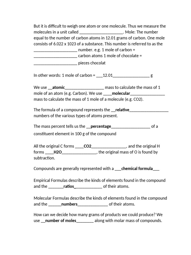 Chapter 3 Stoichiometry | PDF