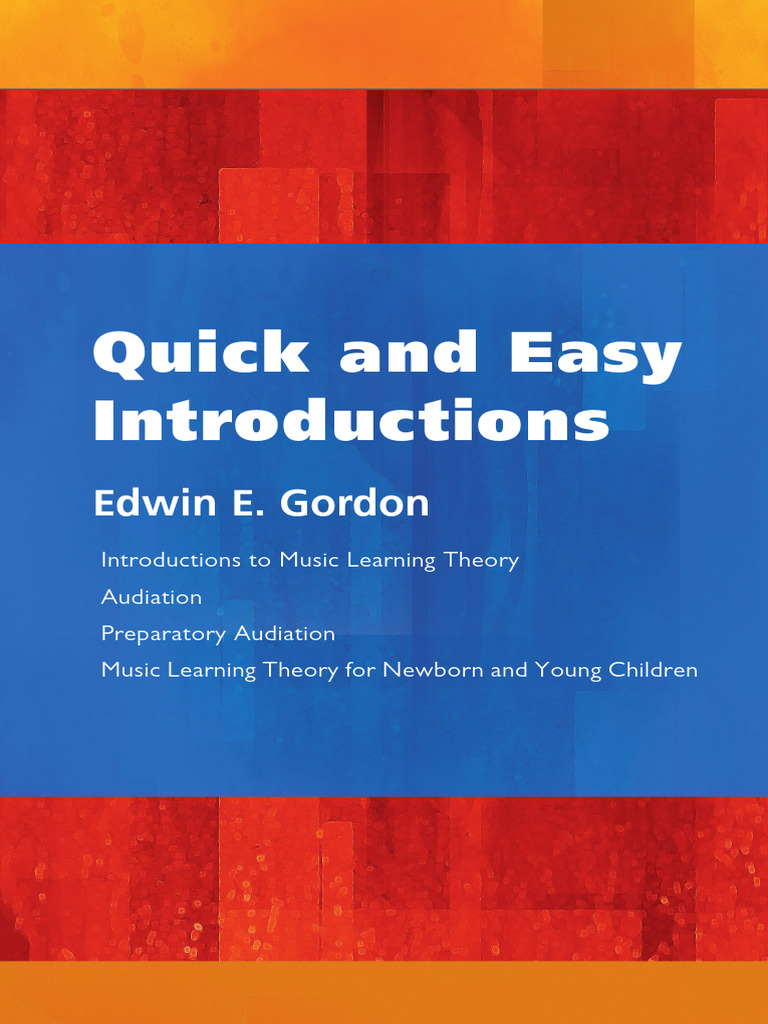 Quick and Easy Introductions - EDWIN GORDON | PDF