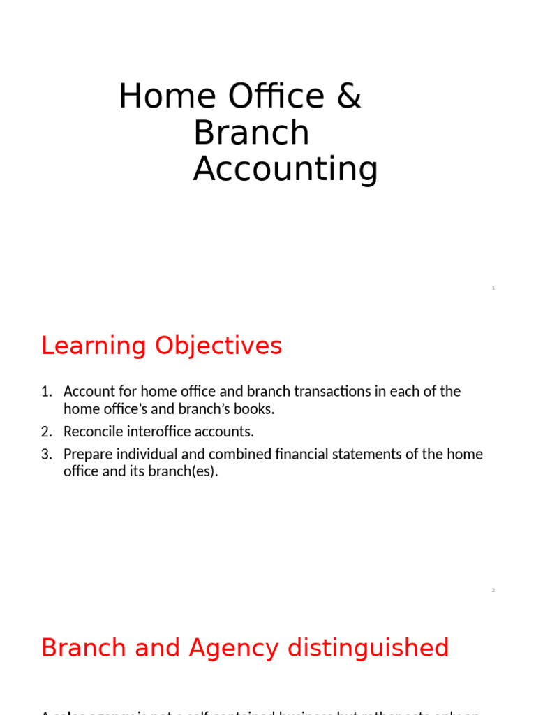 MODULE 4 Home Office and Branch Accounting PDF | PDF | Expense ...