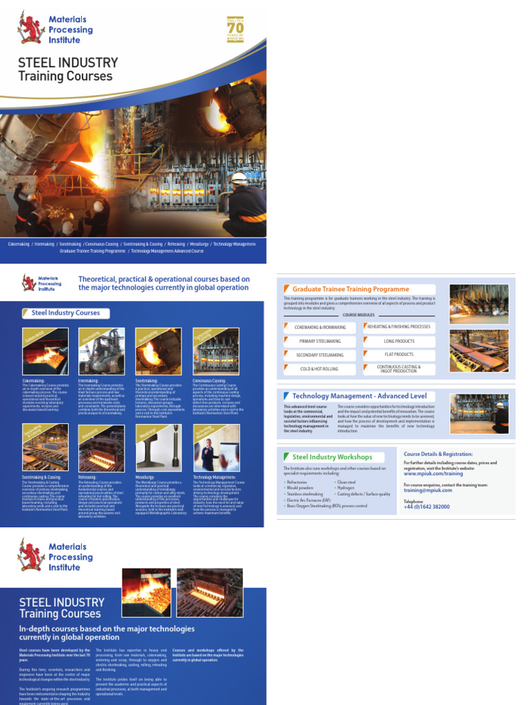 Materials Processing Institute Steel Training Courses | PDF