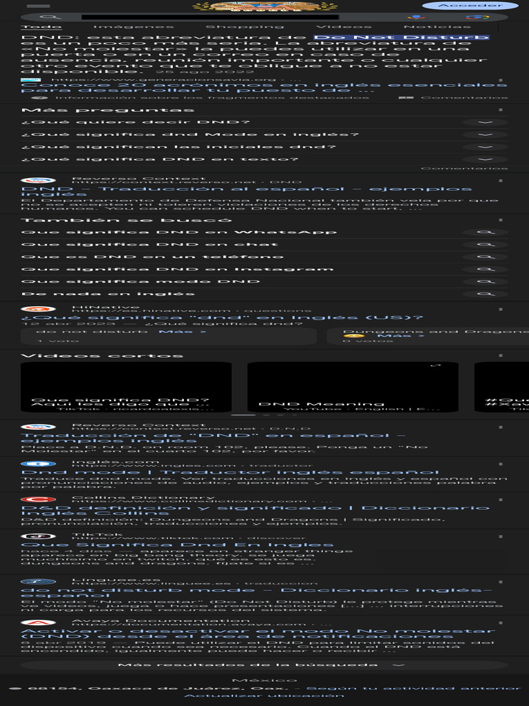 Que Es DND en Ingles - Buscar Con Google | PDF