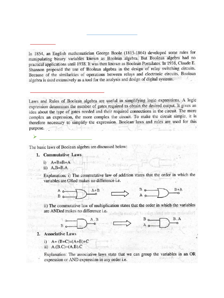 Sheet-06-Boolean-Algebra | PDF
