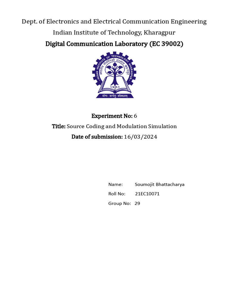 Digital Communication PDF | PDF | Code | Computer Data
