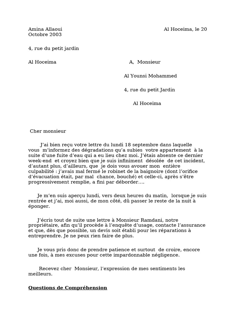 Lettre 2bac | PDF