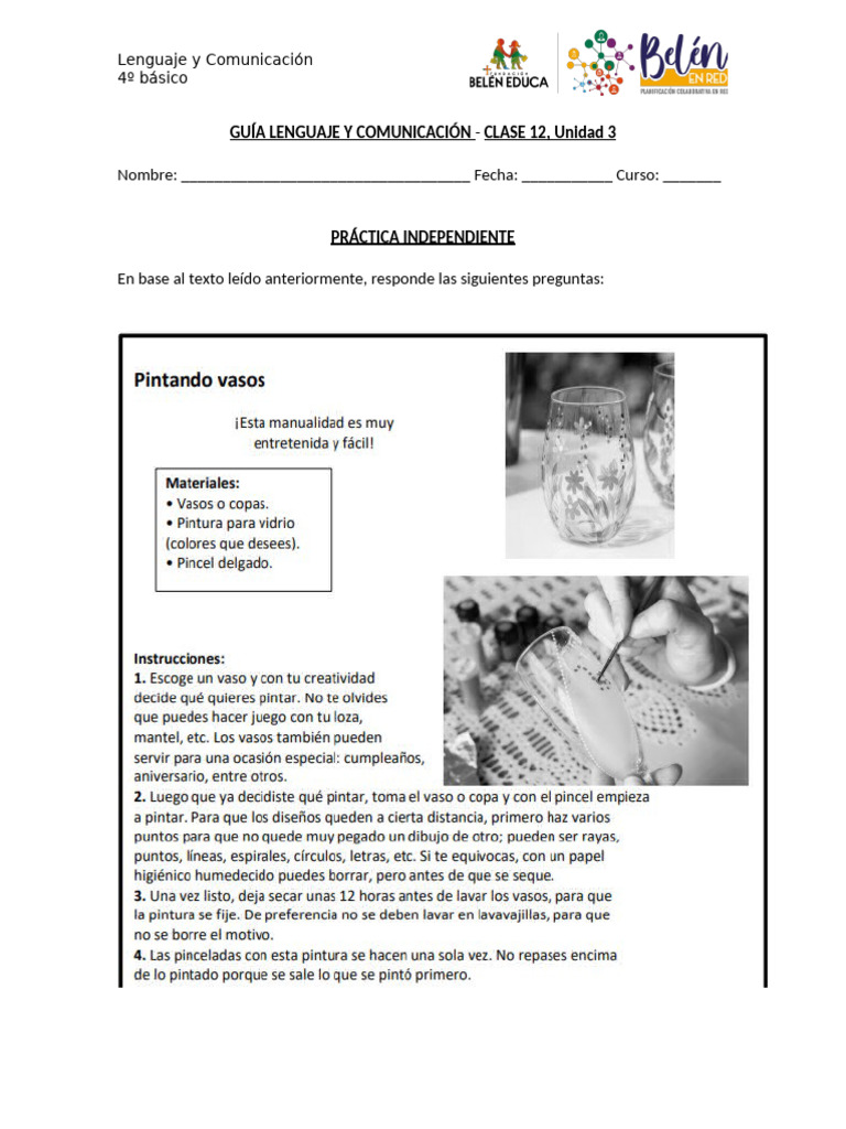 4° Clase 13 U3 - Práctica Independiente | PDF