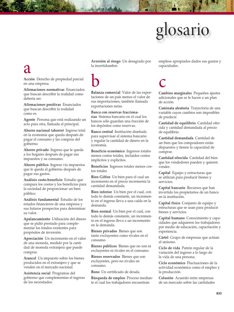 Glosario de Terminos Economicos | PDF