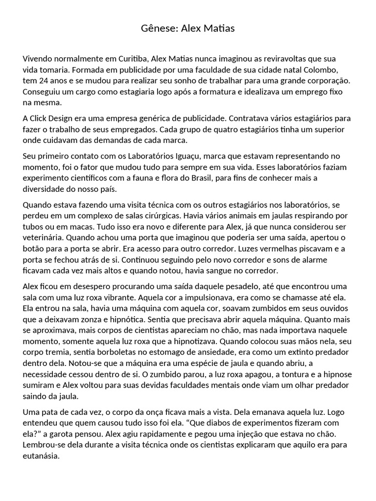 GÃªnese Alex Matias | PDF