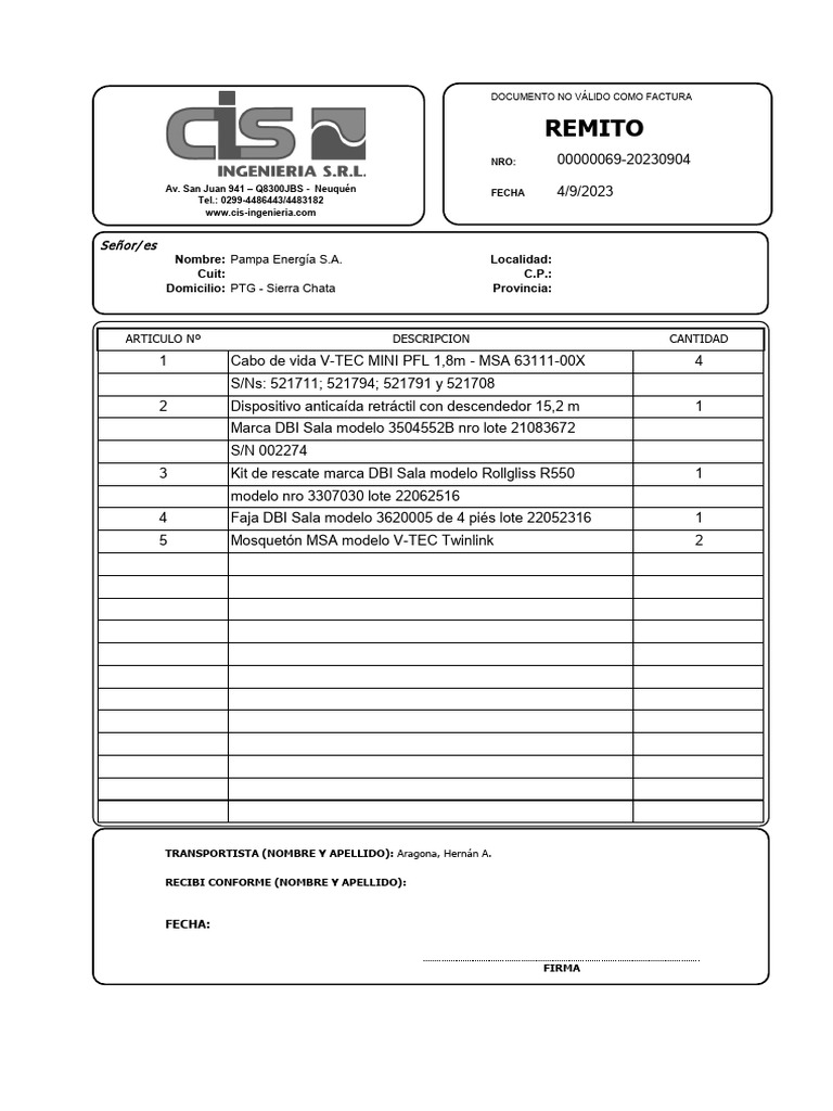 Remito_AlturaEnCCM | PDF