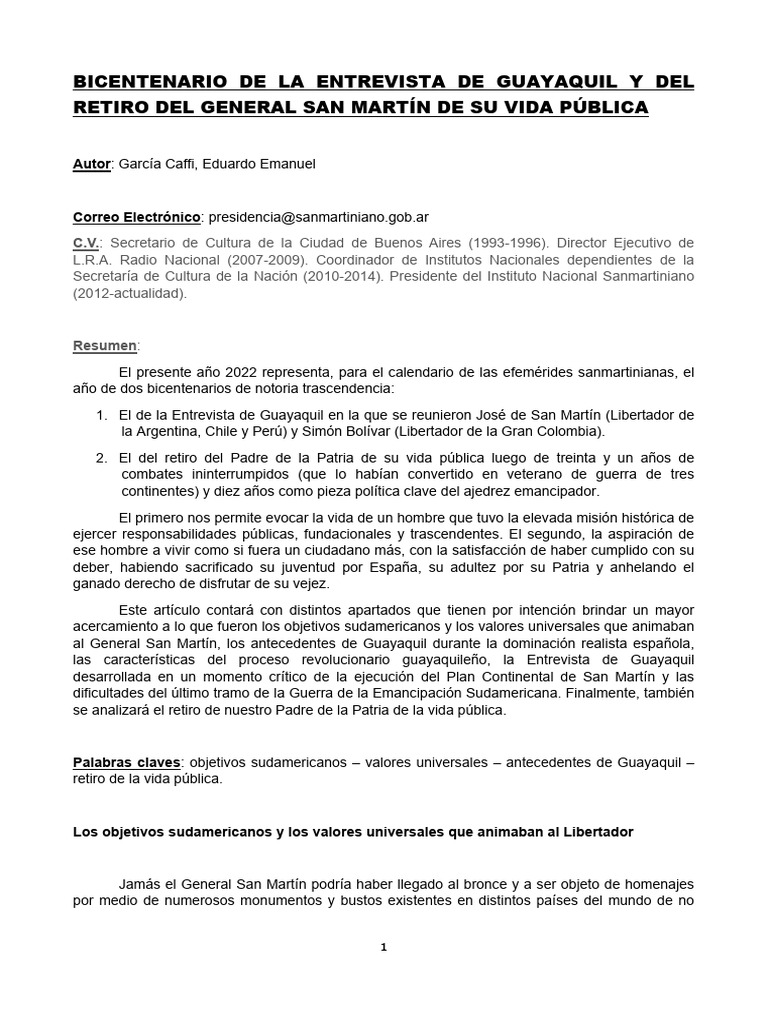 ReDiU - 2051 - Art03-200 Aniversario de La Entrevista de Guayaquil | PDF