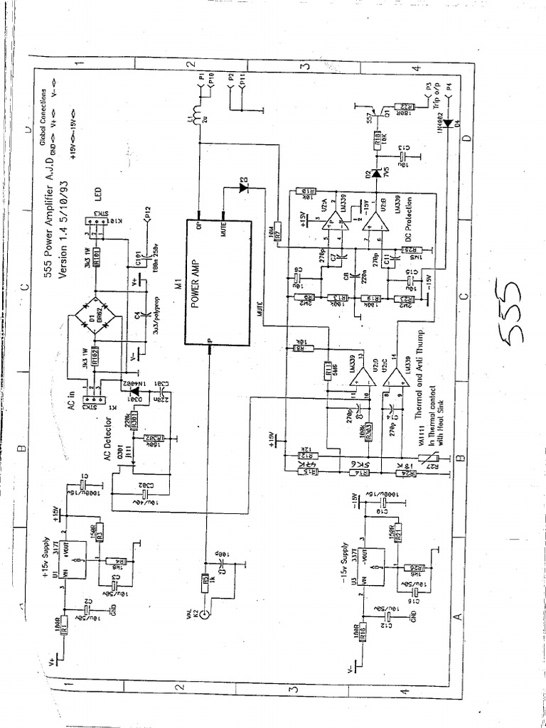 Meridian 555-Power-Amplifier-Circuit-Diagram | PDF