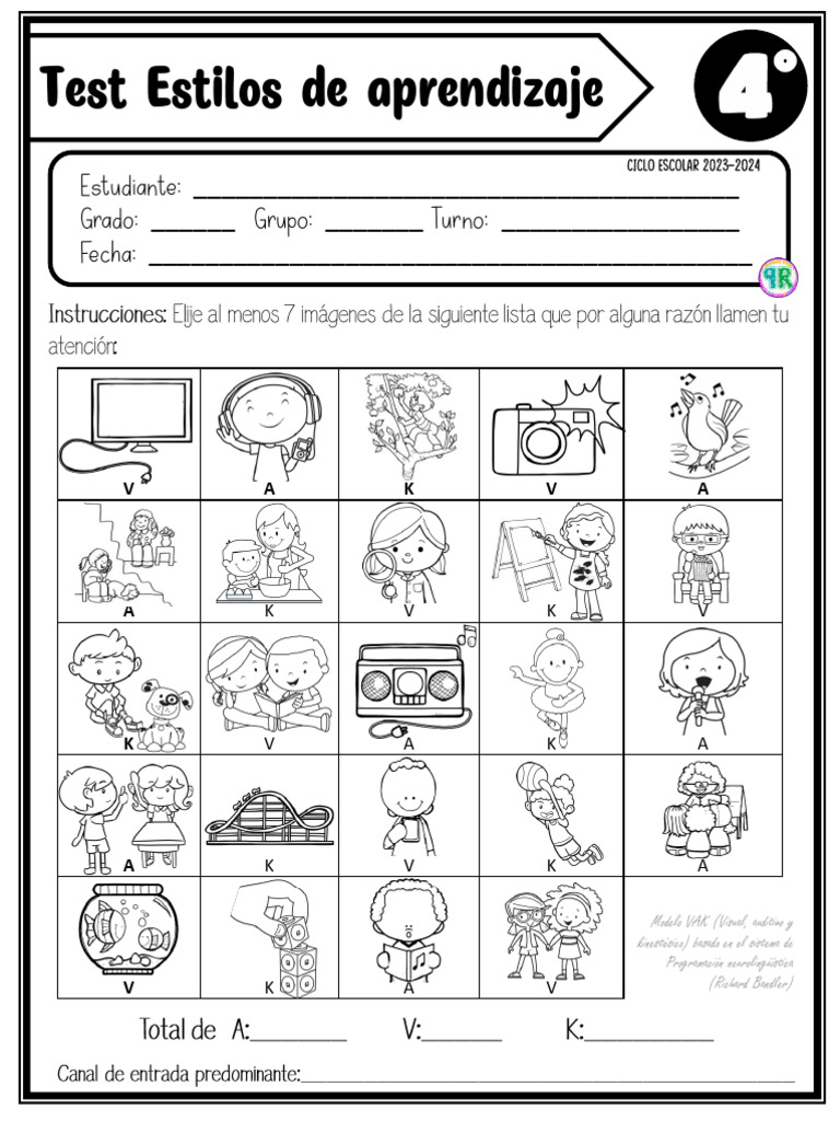 4° Act Estilos y Ritmos de Aprendizaje | PDF