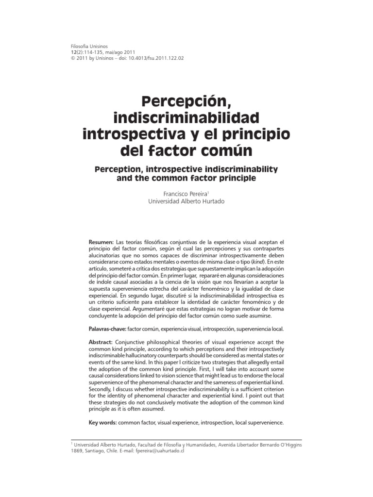 Pereira Francisco 2011 Perception Intro | PDF