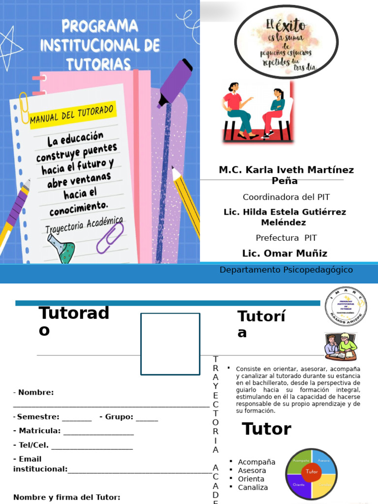 Manual Del Tutorados Ago.2024 | PDF