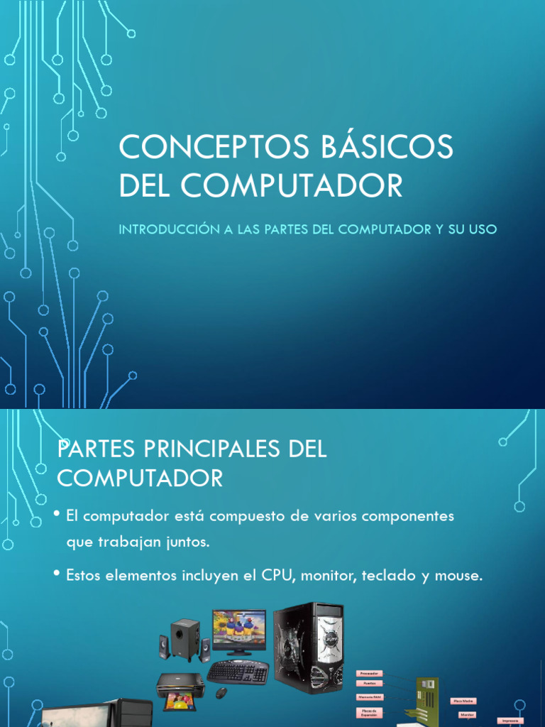 Partes y Uso Básico del Computador | PDF