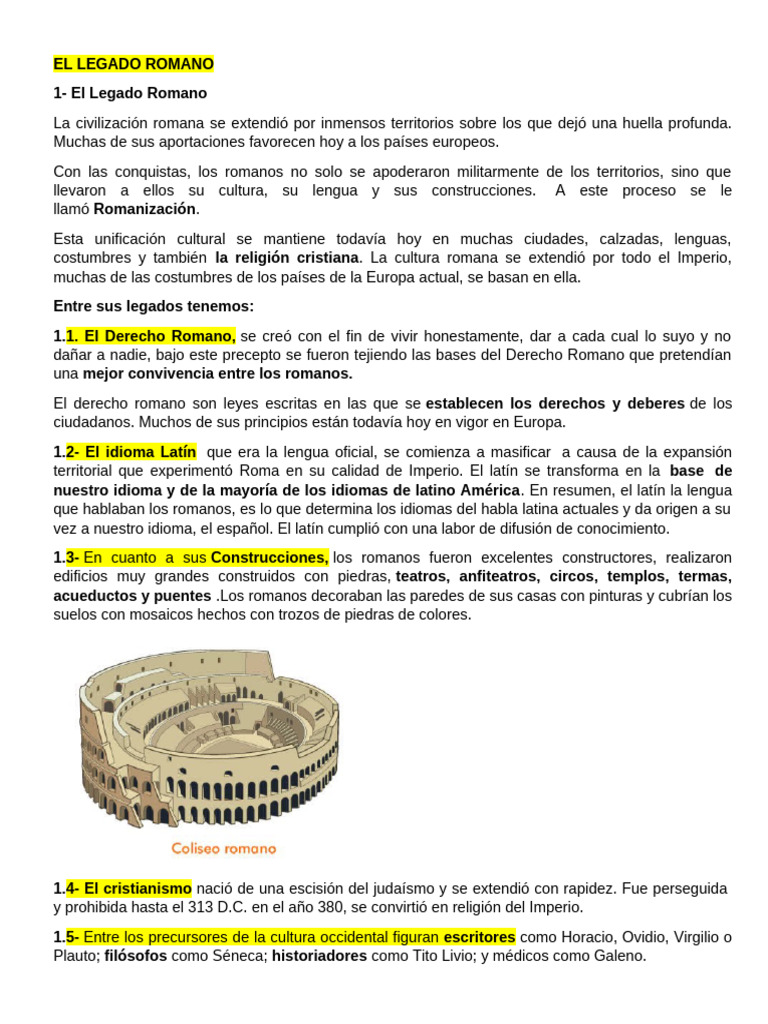 El Legado Romano | PDF