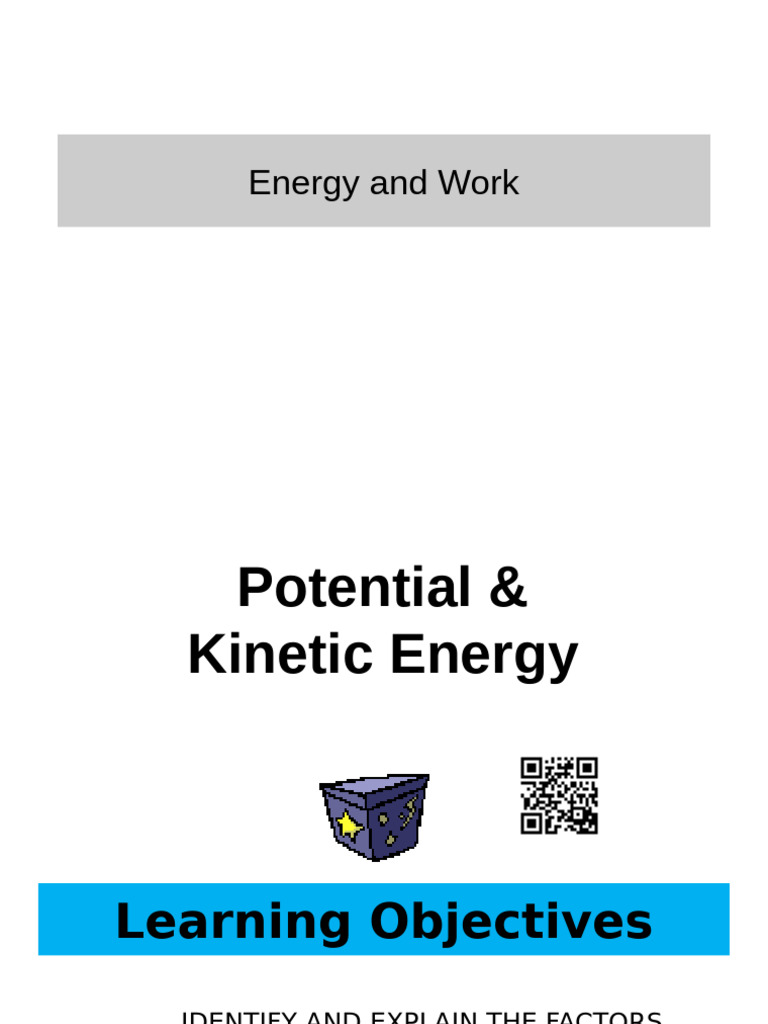 KE Energy and PE Energy Powerpoint No Equations Manipulated | PDF