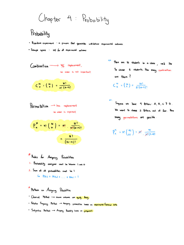 Statistics General Probability Theories | PDF