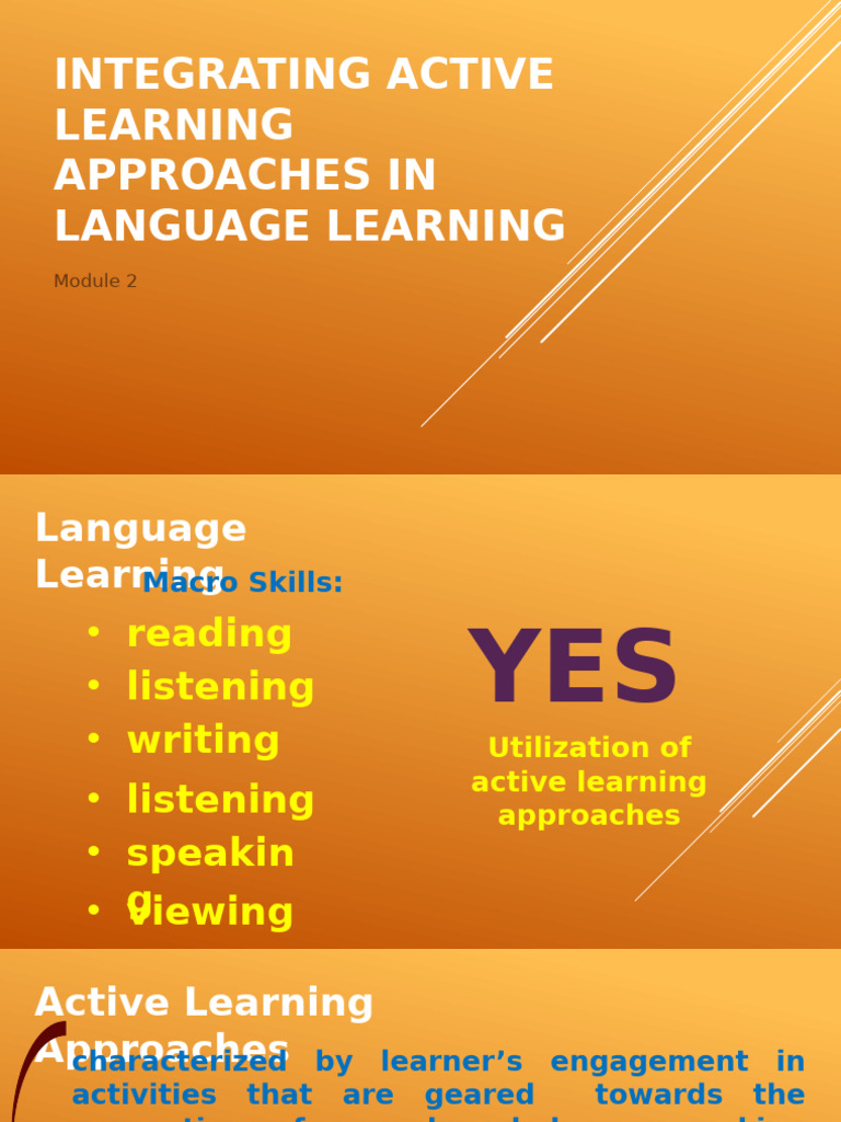 Module 2-INTEGRATING ACTIVE LEARNING APPROACHES IN LANGUAGE LEARNING ...