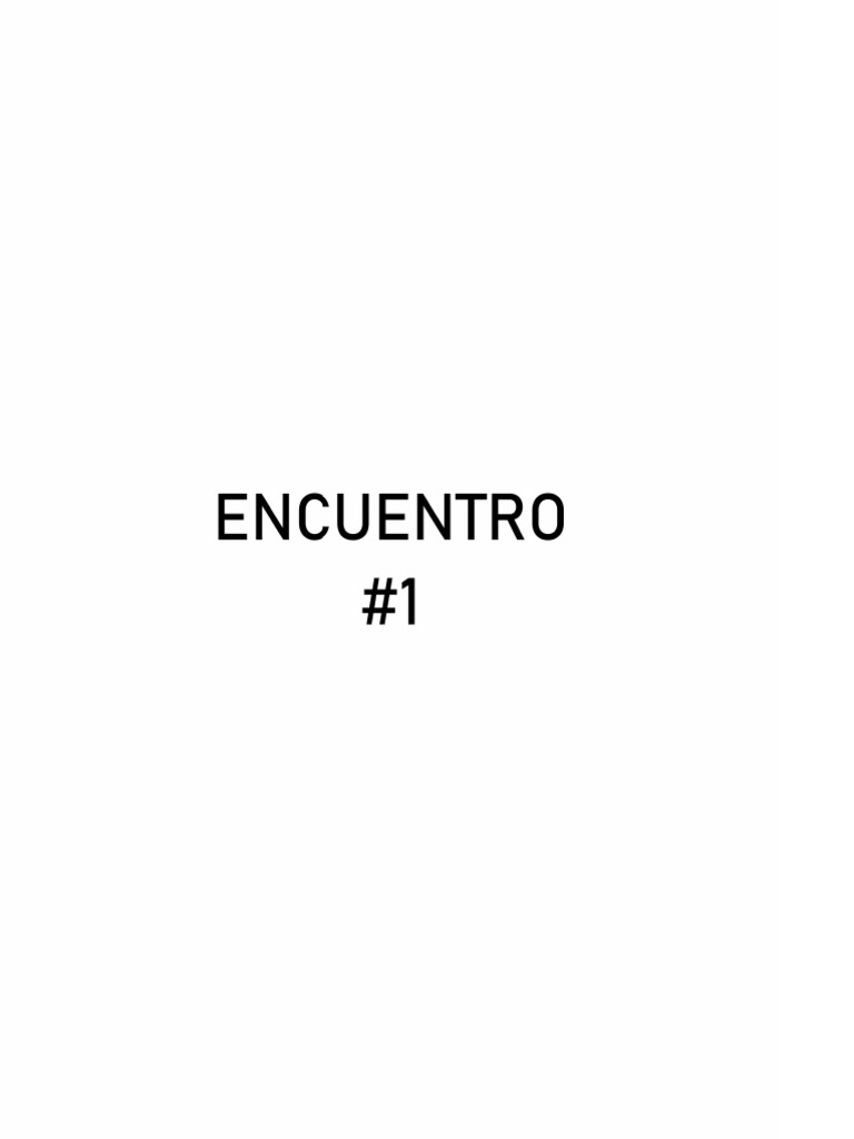 Encuentro 1 | PDF