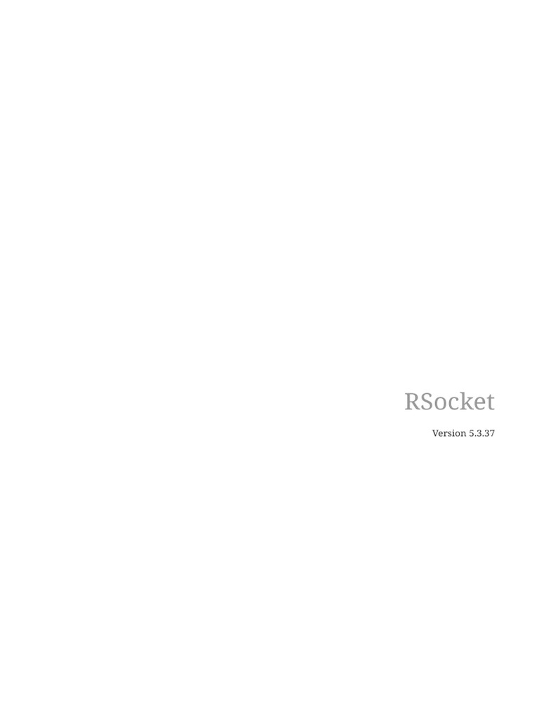Rsocket | PDF