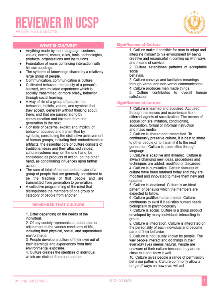 W1-3 UCSP REVIEWER | PDF