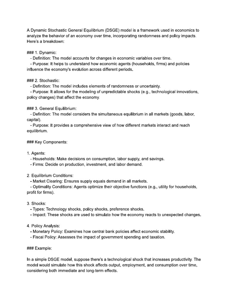 Ecn 101 Dsge Model | PDF