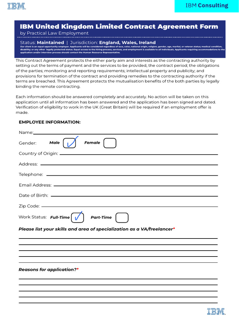 IBM Contract Agreement Form-OK | PDF