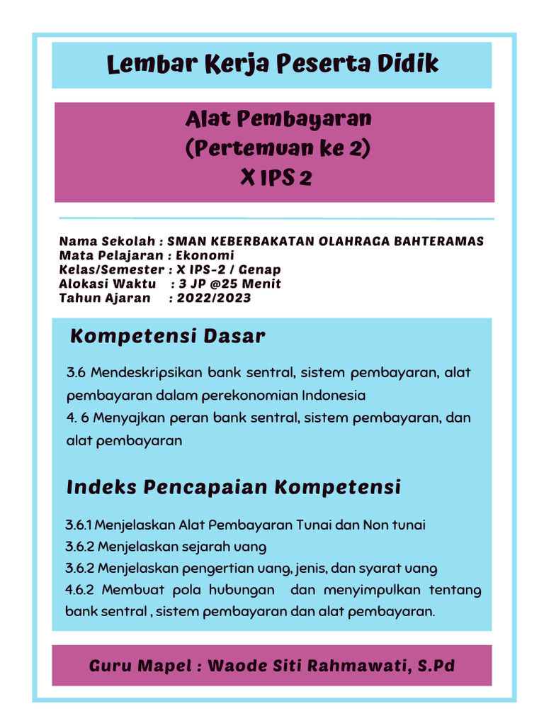 LKPD PPL 2 Siklus Mandiri 1 Rahma | PDF